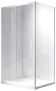 BPS-koupelny Obdélníkový sprchový kout HYD-OK103C 120x80 bílá/transparent - bez vaničky