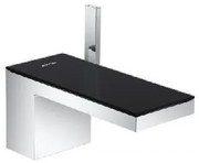 Axor MyEdition - Umyvadlová baterie s výpustí Push-Open, chrom/černé sklo 47010600