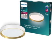 Philips hanno stropní svítidlo led, 24 w, 2800 lm, 4000 k, sceneswitch, bílé/zlaté