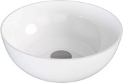 Polysan Banera - Umyvadlo na desku, průměr 39 cm, bez přepadu, bez otvoru pro baterii, bílá 14337