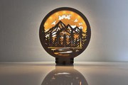 Li-Go "Hory les" lampa 20x22cm provedení povrchu: dub světlý