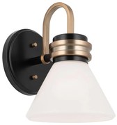 Kichler KL-FARUM1-BK - LED Koupelnová lampa FARUM 1xG9/3W/230V černá/mosaz