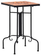 Mozaikový odkládací stolek terakota keramika