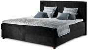 ND Belo Boxspring 160x200cm černá ekokůže