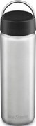 Láhev na pití klean kanteen wide w/wide loop cap, brushed stainless, 800 ml
