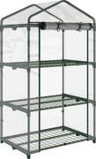 Skleník s policemi, fóliový skleník odolný proti zimě Skleník na balkon 69 x 49 x 125 cm Transparentní