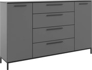 XXXLutz ŠIROKÁ KOMODA, tmavě šedá, 180/111/40 cm - Online Only komody - 001724000434