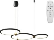 Toolight - Ring 30-40-50, LED závěsné svítidlo + dálkové ovládání APP752-30-40-50, černá, OSW-08889