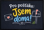Mercury Flooring, Rohožka Pro pošťáka jsem doma 40x60 cm - na ven i na doma, 40x60, černá
