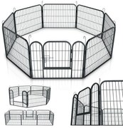 Kovová ohrádka pro štěňata a malá zvířata 160x160x60 cm