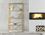 Designová knihovna Fanchon 90 cm zlatá
