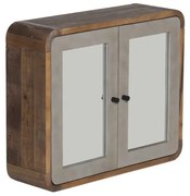 furniture-nabytek.cz - Masivní koupelnová zrcadlová skříňka Dingora z recyklované borovice, lakovaná, přírodní / šedá – 67×20×55 cm