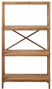 Regál z dubového dřeva v přírodní barvě 70x124 cm X-Shelf – Unique Furniture