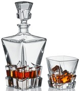 Bohemia Jihlava křišťálový whisky set Crack 1+6