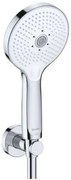 Duravit - Set sprchové hlavice, držáku a hadice, 3 proudy, chrom/bílá UV0712001005