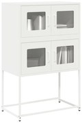 Skříň highboard bílá 68x39x107 cm ocel