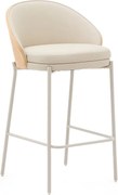 Béžová/v přírodní barvě barová židle (výška sedáku 65 cm) Eamy – Kave Home
