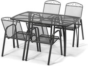 VerDesign BABU zahradní set 4+1, černý antracit