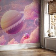 Fototapeta - Růžová planeta (245x170 cm)
