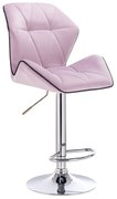 LuxuryForm DESIGN Barová židle MILANO MAX VELUR na stříbrné kulaté podstavě - levandule
