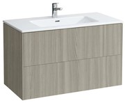 Laufen Pro S - Skříňka s umyvadlem, 100x50x61 cm, 2 zásuvky, světlý jilm H8649622621041