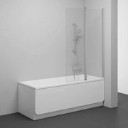Ravak Chrome - Vanová zástěna dvoudílná CVS2-100 R, 99x150 cm, pravá, satin/čiré sklo 7QRA0U00Z1
