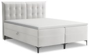 Světle šedá boxspring postel s úložným prostorem 160x200 cm Mikana – Makamii