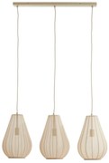 Béžové závěsné svítidlo s textilním stínidlem Itela – Light & Living