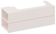 Ravak Lite - Umyvadlová skříňka 120x45x43 cm, 2 zásuvky, Alabaster Pink X000001884
