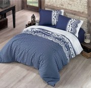 Bavlněné povlečení DELUX CANZONE modré - 1x 140/220, 1x 70/90cm
