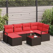 Set pohovek 7 ks Hnědá polyratan 3346464
