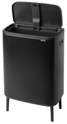 Matně černý dotykový ocelový odpadkový koš 60 l Bo Touch Bin Hi – Brabantia