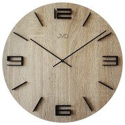 Designové moderní dřevěné hodiny s 3D číslicemi JVD HC27.3