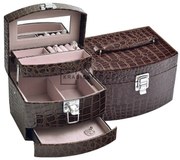 Klenoty Budín Luxusní hnědá šperkovnice JKBOX BROWN SP-300/A21