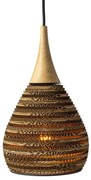 Papírový lustr z kartonu CONE S WOOD/20 cm/1x E27
