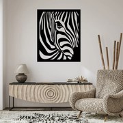 dřevo života Dřevěný obraz na zeď ZEBRA Zvolte rozměr (cm): 80x96, Zvolte barvu dekoru: Buk