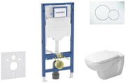 Geberit Duofix - Set předstěnové instalace, klozetu D-Code a sedátka softclose, tlačítko Sigma01, alpská bílá SANI11CP3100