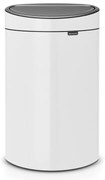 Bílý dotykový ocelový odpadkový koš 40 l Touch Bin – Brabantia