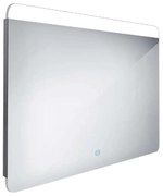 Nimco Zrcadla - Zrcadlo s LED osvětlením, 90x70 cm, dotykový senzor, hliník ZP 23019V