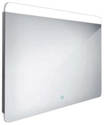 Nimco - Zrcadlo s LED osvětlením, 90x70 cm, dotykový senzor, hliník ZP 23019V