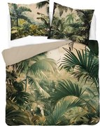 Detexpol 3D povlečení z mikrovlákna s tropickou džunglí v béžových a zelených tónech – 220x200 cm – Visuale 3D – vzor 5424 A