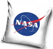 Polštář NASA s logem Americké vládní agentury pro pro letectví a kosmonautiku - bílý - 40 x 40 cm