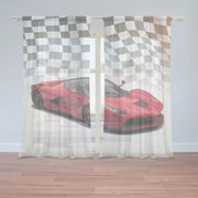 Sablio Záclony Ferrari Závodní vlajka: 2ks 150x250cm