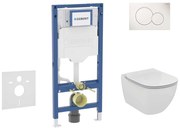 Geberit Duofix - Set předstěnové instalace, klozetu Tesi a sedátka, tlačítko Sigma01, alpská bílá SANI11CD3116
