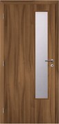 Solodoor Interiérové dveře L2 sklo, 80 L, 80 × 197 cm, fólie, levé, ořech královský, prosklené