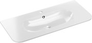Comad Nábytkové umyvadlo z konglomerátu PURE WHITE GLOSS, 100x46 cm, bílá lesklá