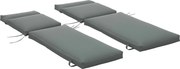 Outsunny Sada 2 polstrů na lehátka 196x55x8 cm, polstrovaný matrac pro zahradní židli, terasu, balkon, šedý | Aosom
