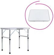 Kondela Skládací kempingový stůl, 60 cm, hliník/MDF, KEPI TYP 2