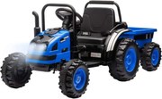 Elektrický traktor s vlečkou Milly Mally Farmer modrý