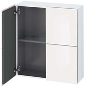 Duravit L-Cube - Skříňka 80x70x24 cm, 2 dvířka, lesklá bílá LC116702222